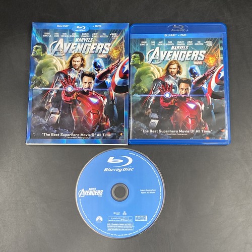 Marvel The Avengers Blu Ray DVD Disc Movie Iron Man Thor Hulk Captain ...