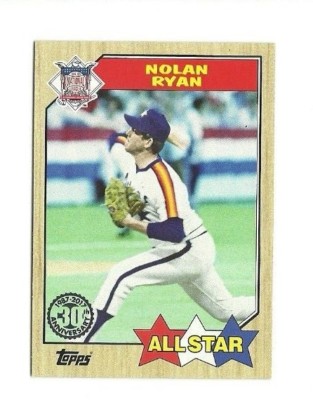 2017 TOPPS '87 TOPPS #87187 NOLAN RYAN 30 ANNIVERSAY ALLSTAR - Mint | eBay