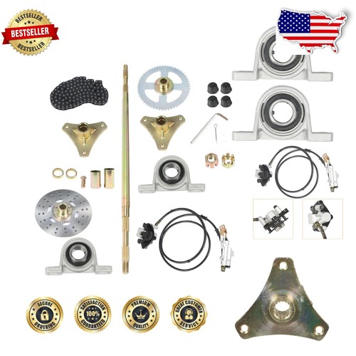 740MM Rear Live Axle Kit with T8F 58T Sprocket for Drift Trike & Go ...