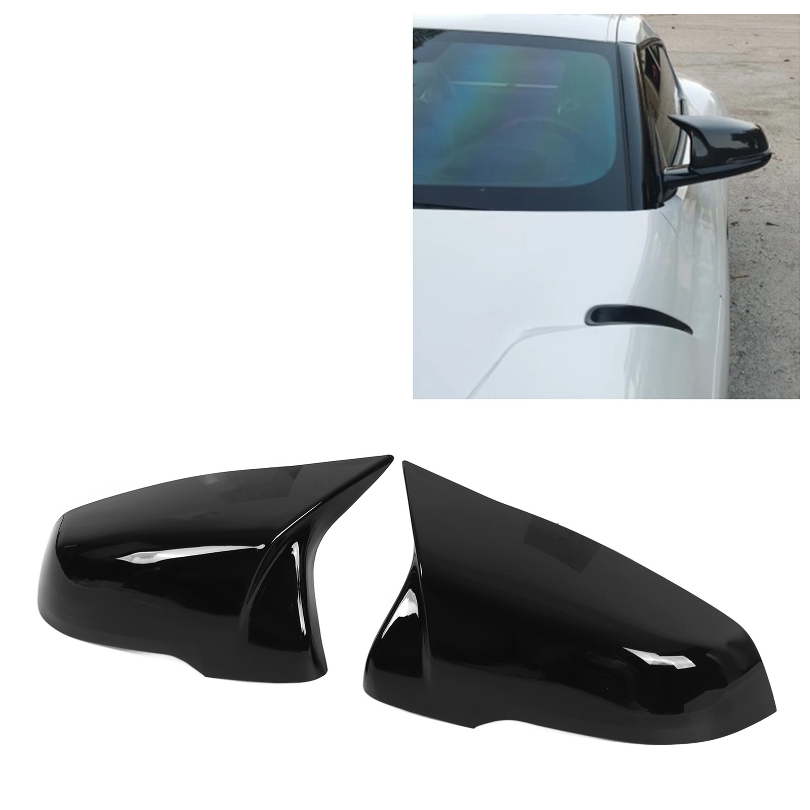 SLK Rear View Mirror Covers 51167386568 Gloss Black Left Right ...