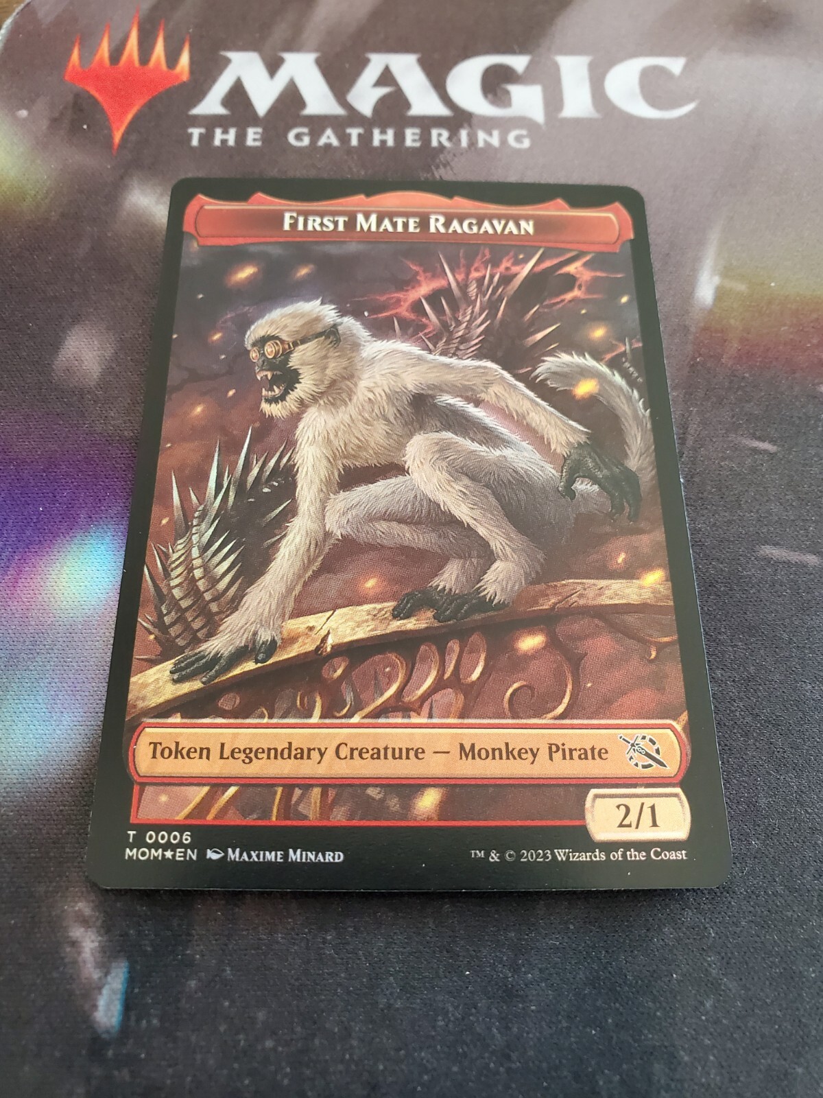 Mtg. First Mate Ragavan Double-Sided Token. Foil. March Of The Machine ...