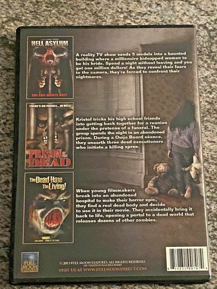 Dead Reborn DVD Set (Hell Asylum, Prison of the Dead, Dead Hate the Living!) NEW 859831007074| eBay