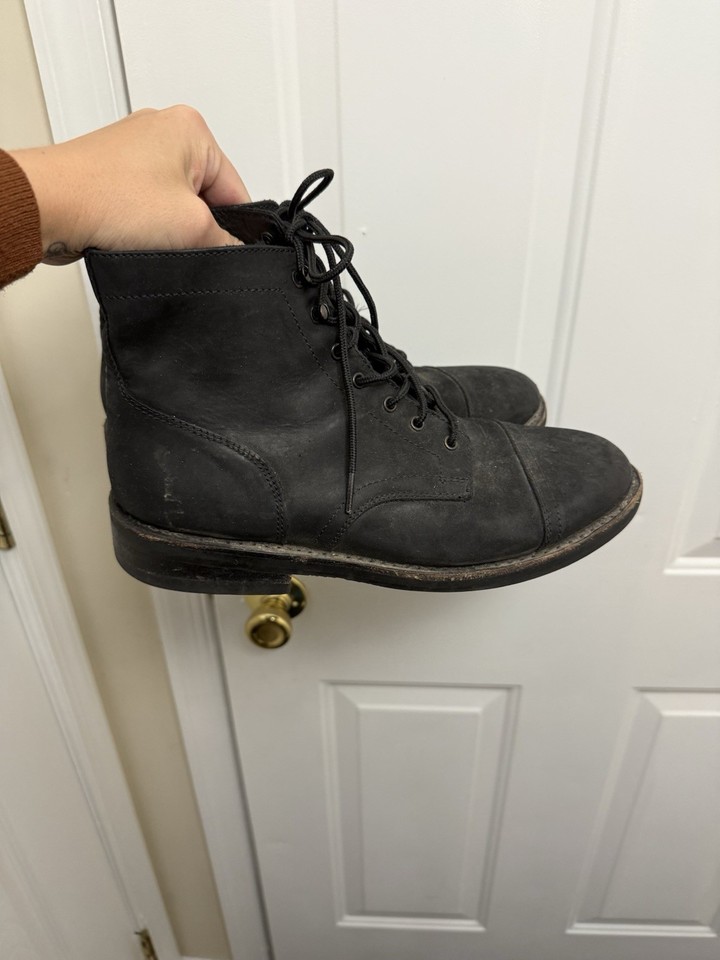 Thursday Everyday Boots Matte Black Handcrafted Leather Men Size 10.5 ...