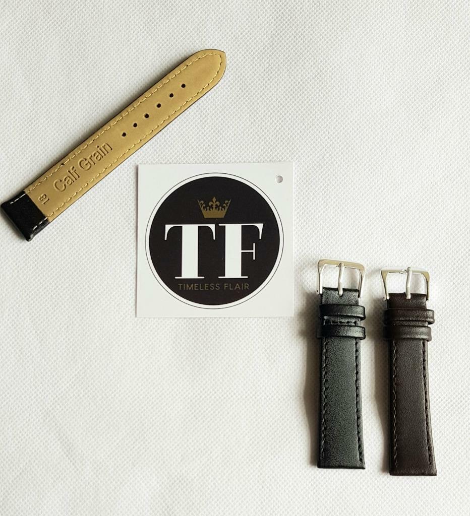 Extra Long Watch Strap Mens Calf LeatherBlack/Brown,14mm,16mm,18mm,20mm ...