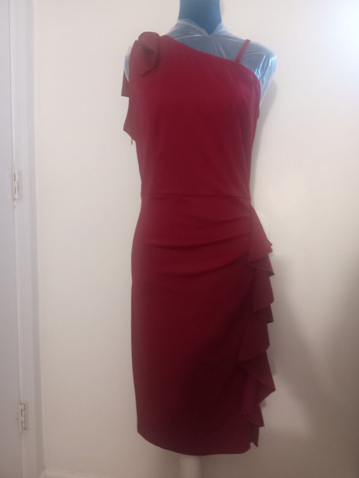 women's sexy sleeveless bodycon red dress size xl new | eBay