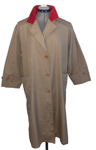 james river traders Beige Rain Coat Size 8 Cotton Pit To Pit 25” L 46 ...