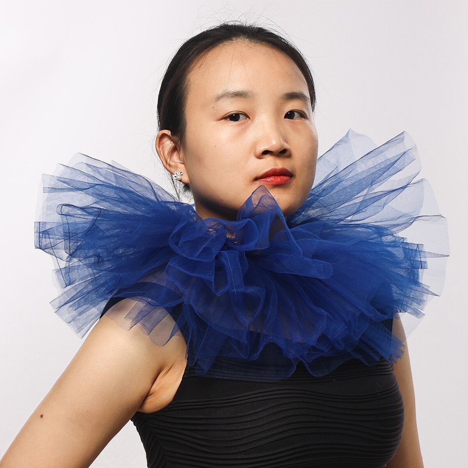 Medieval Mesh Neck Collar Elizabeth Ruff Circus Collar Halloween Clown ...