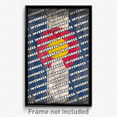 Inverness Colorado Poster (CO City Souvenir 11x17 Town Print) | eBay