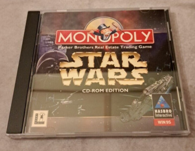 Star Wars Monopoly CD-ROM Edition PC Computer Video Game Hasbro Tested ...
