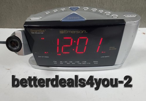 Emerson Research SmartSet CKS3528 Alarm Clock AMFM Radio Time Projector ...