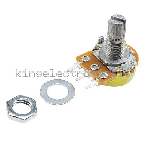 10PCS B100K 100K ohm Linear Taper Rotary Potentiometer Panel pot 15mm ...