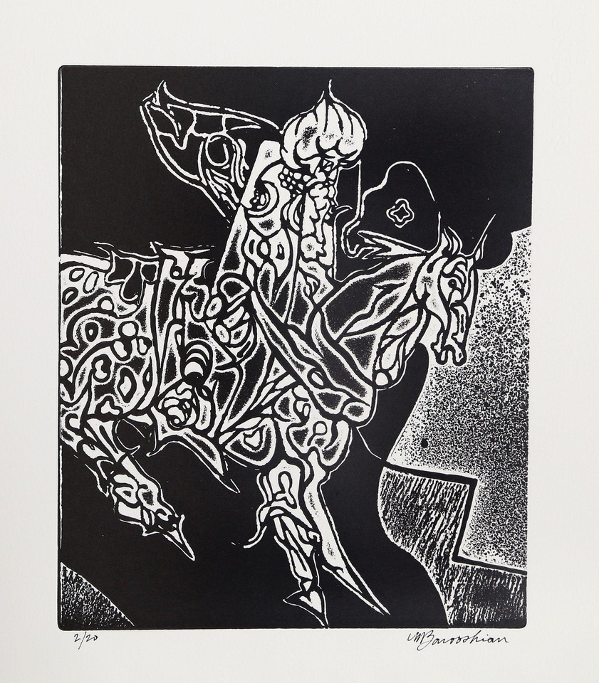 Martin Barooshian, Persian Rider, Intaglio, signed and numbered in ...