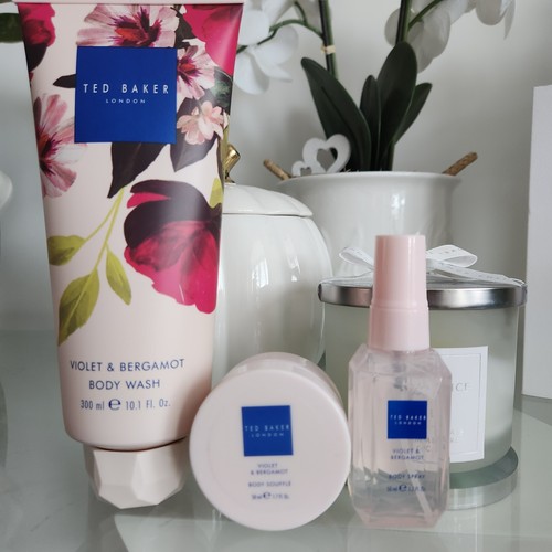 Ted Baker Violet And Bergamot Body Wash ~ Body Souffle ~Body Spray Set ...