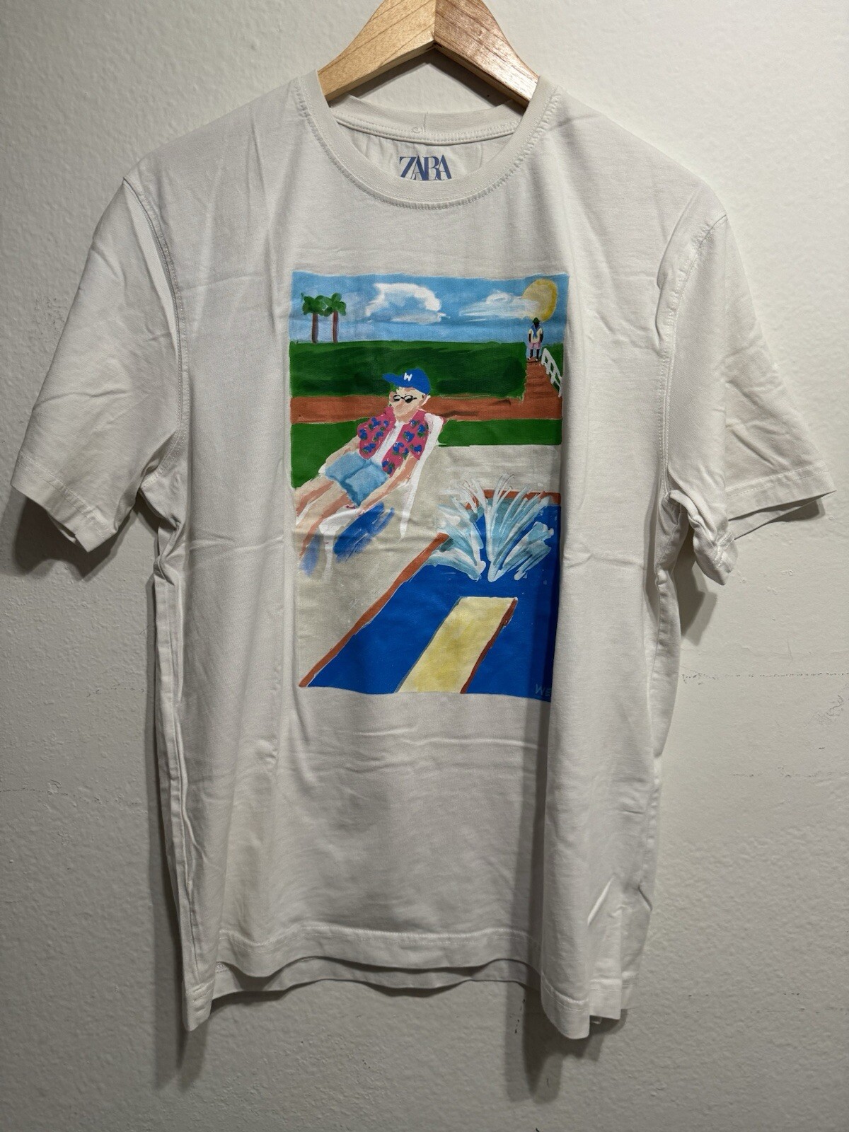 Zara X Wes Robinson Men’s Painting Print Tee | eBay