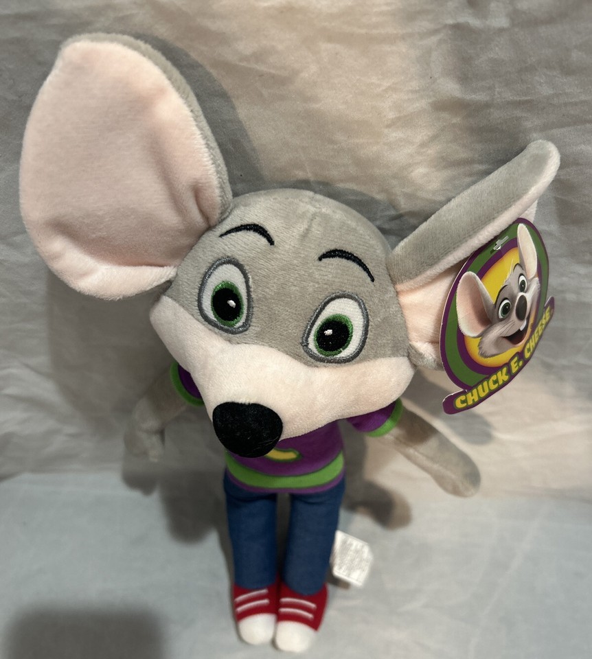 Chuck E Cheese Large 12" Plush Mouse 2013 Stuffed Animal Toy Purple ...