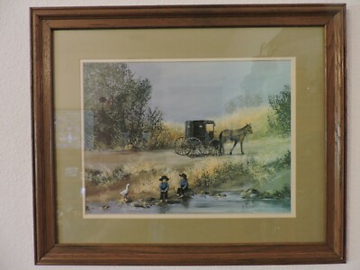 Al Koenig Signed Amish Print of Horse Drawn Carriage 1989 | eBay UK