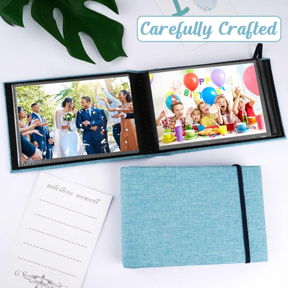 2 Pack Small Photo 200 Pages Albums 6x4, Slip in Photo Album, Photo ...