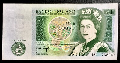 Excellent Uncirculated 1970s GB £1 Sterling Bank Note In Perfect ...