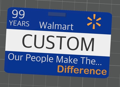 Custom 3D-Printed Walmart Name Badge - Personalized with Name & Years ...