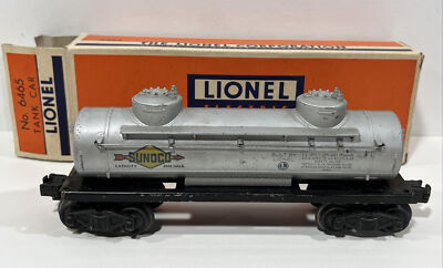 Vintage Lionel Railroad Postwar 6465 2 Dome Sunoco Tank Train Car w ...
