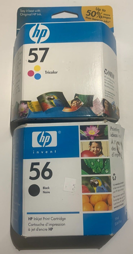 Genuine HP56 Black & HP57 Tricolor Printer Ink Cartridges Expired ...