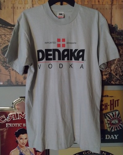Denaka Imported Denmark Vodka Vintage 90s Men's Shirt Size L | eBay