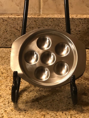 HELLER DESIGNS MID CENTURY MODERN 18-8 STAINLESS(7) ESCARGOT PANS/DISH ...