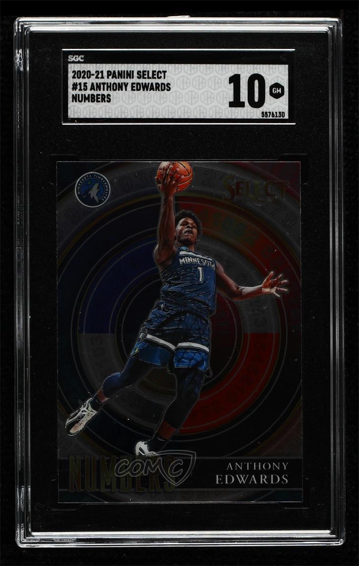 2020-21 Panini Select - Select Numbers #15 Anthony Edwards (RC) for ...