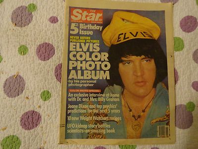 THE STAR VINTAGE TABLOID MAGAZINE ELVIS COLOR PHOTO ALBUM- APRIL 10th ...