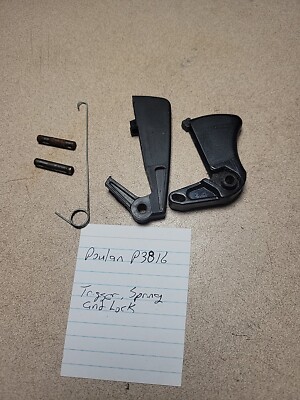 Poulan P3816 Chainsaw Trigger, Lock And Spring | eBay