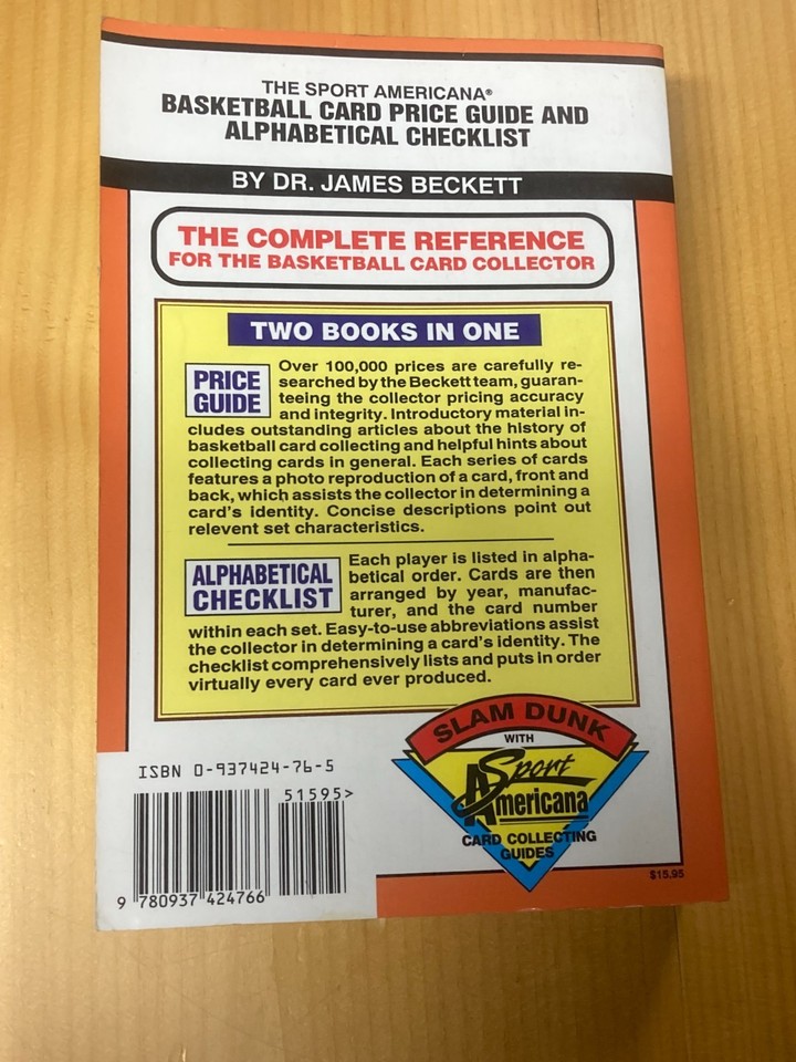 THE SPORT AMERICANA BASKETBALL CARD PRICE GUIDE & ALPHABETICAL ...