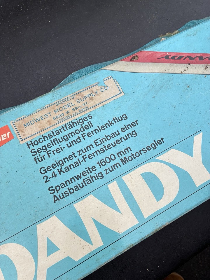 NOS Graupner Dandy Sailplane Glider Balsa R/c Model Airplane Kit | eBay