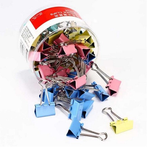 Multifunctional Clips Metal Fold Paper Clamp Organizer School Supplies ...