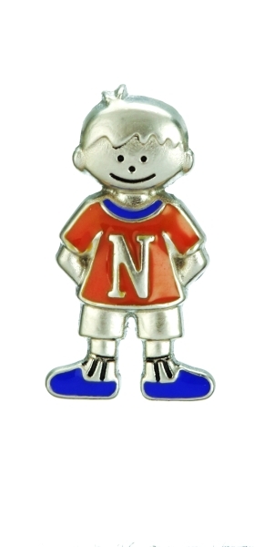 MINIATURE Boy Child Shaped Initial Charms Letters M thru W | eBay
