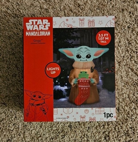 NEW Star Wars Mandalorian GROGU Light Up Christmas Inflatable In BOX ...