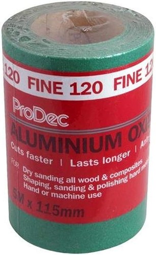 5mt Green Aluminium Oxide Anti Clog Sandpaper Roll P120 Grit | eBay UK