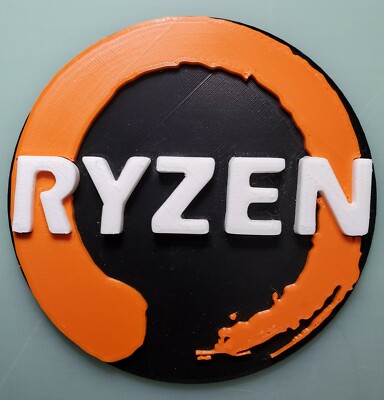 Ryzen 3D Printed Badge 4" | eBay