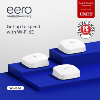 X3 Packs Amazon eero Pro 6E mesh Wi-Fi router system Provided By ...