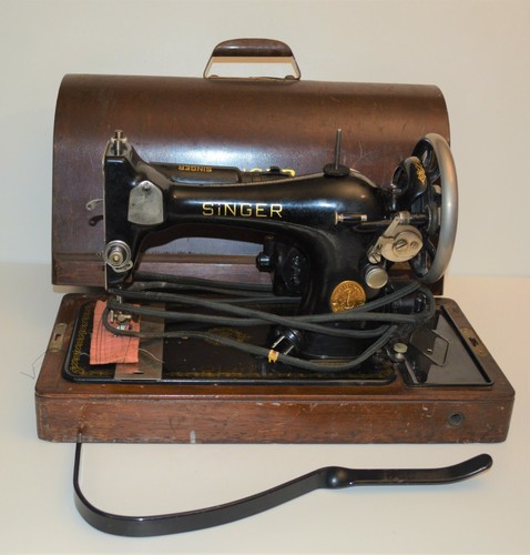VTG 1929 Singer Mod 128 Electrical Sewing Machine w Bentwood Case ...