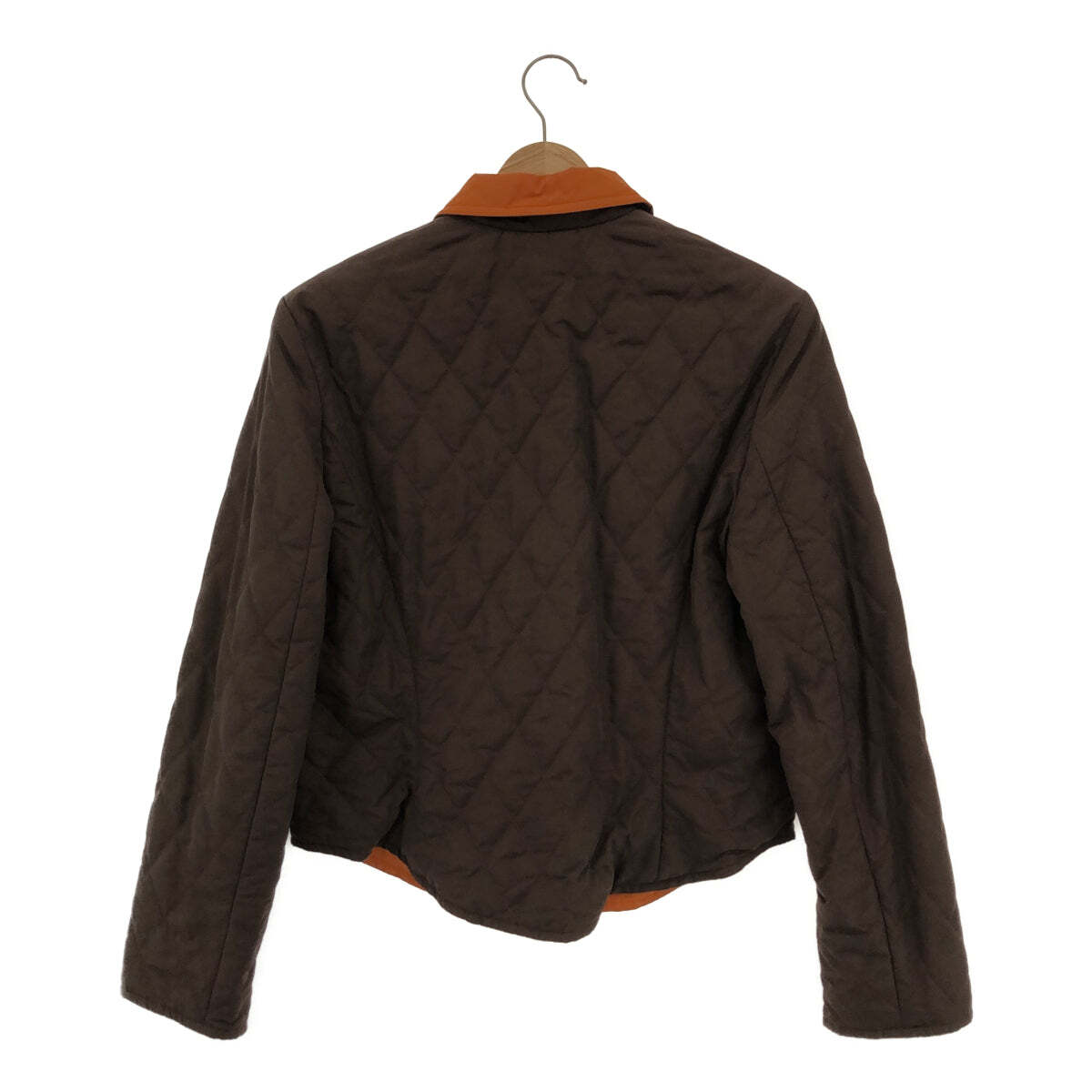 Hermes Reversible Quilted Jacket Large Brown Orange Outer Hermes Reversible Quilted Jacket Large Brown Orange Outer