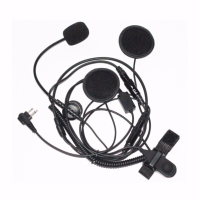 Half Face Motorcycle Bike Helmet Earpiece Headset Mic Microphone For ...