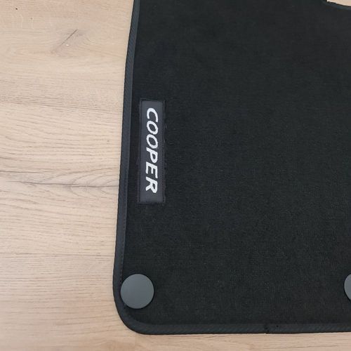 Floor mats for Mini Cooper Mini One R50 2001 2006 Velour Carpet black ...