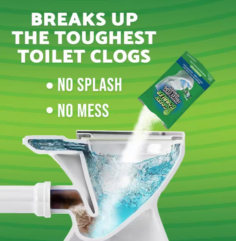 Green Gobbler 16.5 oz. Powder Plunger Toilet Clog Remover | eBay