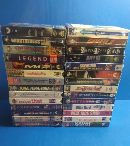 Lot of 28 Sealed VHS Tapes Training Day,Men In Black,Legend,Star Trek ...