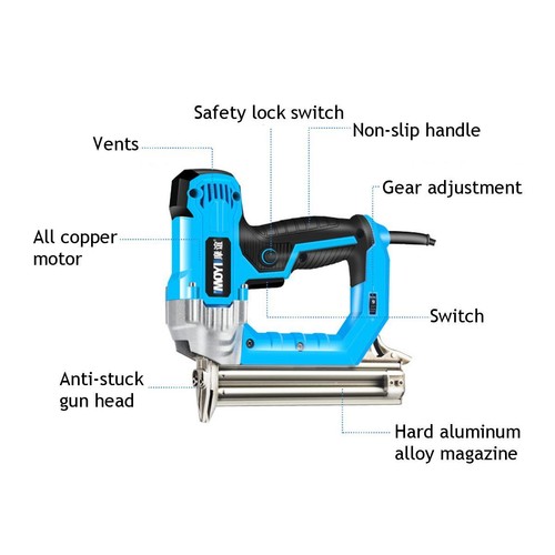 F30 2300W Electric Nail Gun 220V Woodworking Tool Electrical Straight ...