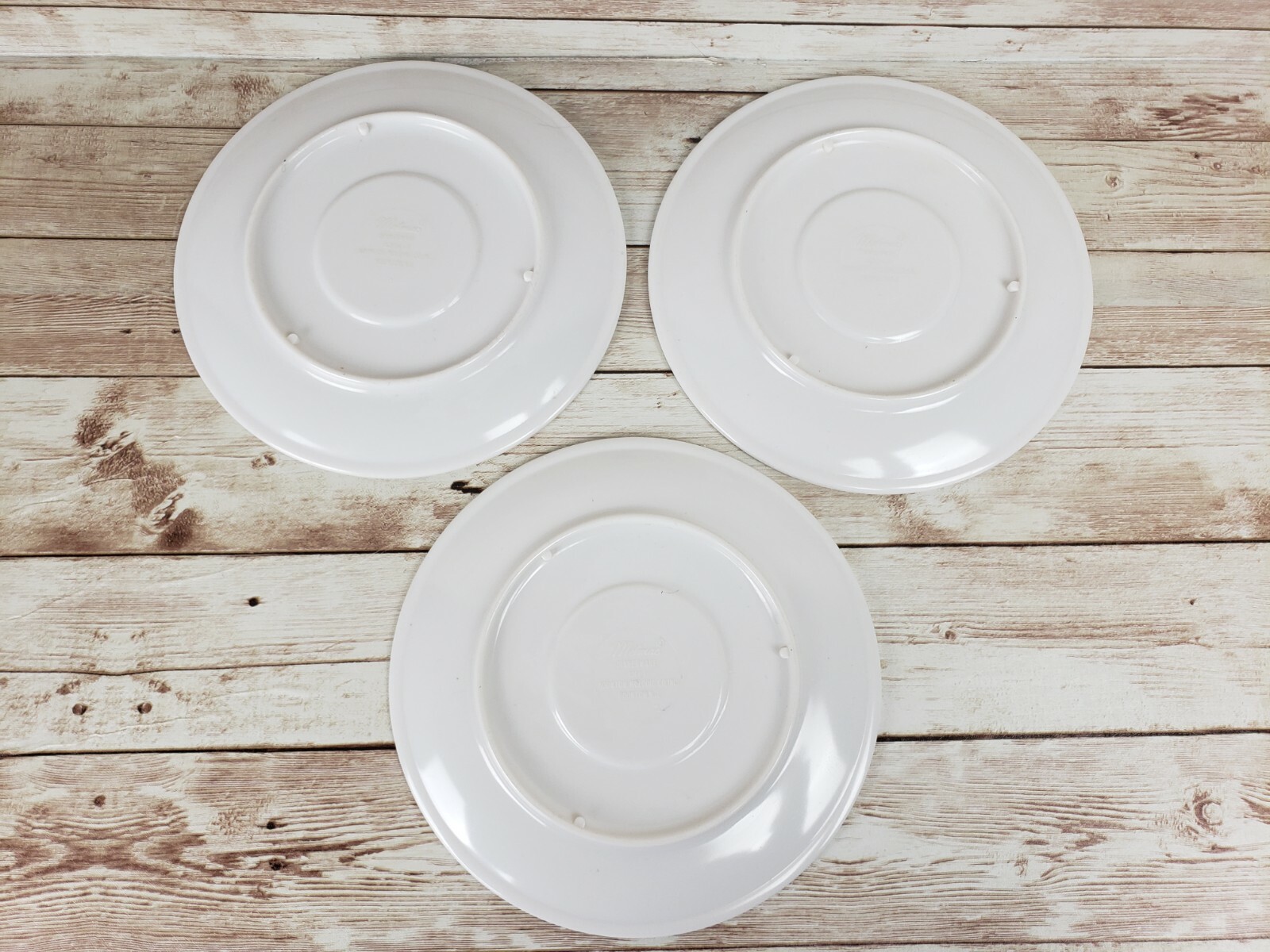 3 Vintage Melmac Dinnerware 6” Saucer Plate Rose Floral 8204-6 Boonton ...