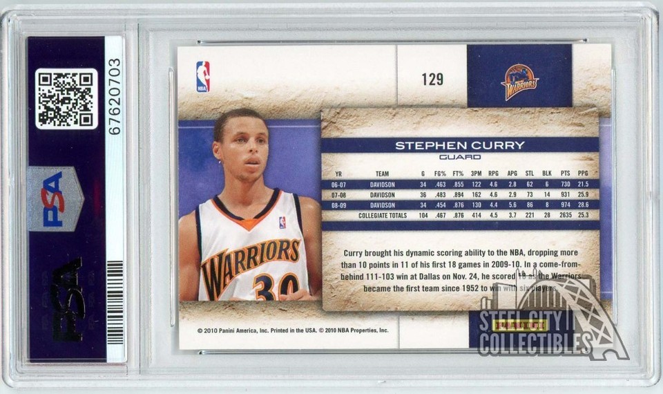 Stephen Curry 2009 Studio Autograph "3pt Champ" Rookie Card 129 PSA ...