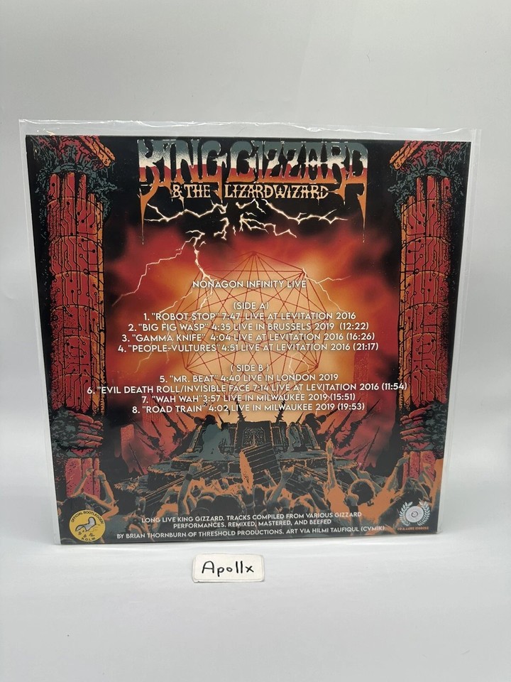 KING GIZZARD AND THE LIZARD WIZARD Nonagon Infinity Live GITD Sand ...