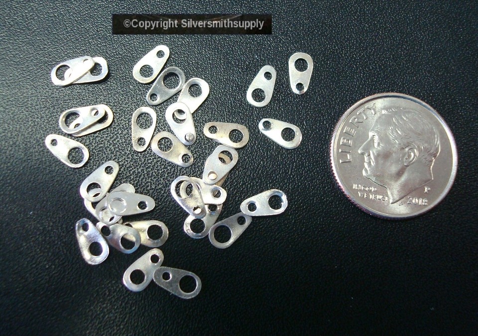 24 Silver plated chain clasp tags chain end clasp findings, clasps ...