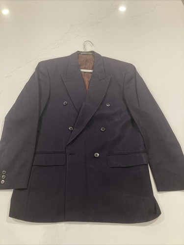 100% Wool Suit Jacket- Size 40R- Lago Maggiore- Navy Blue | eBay